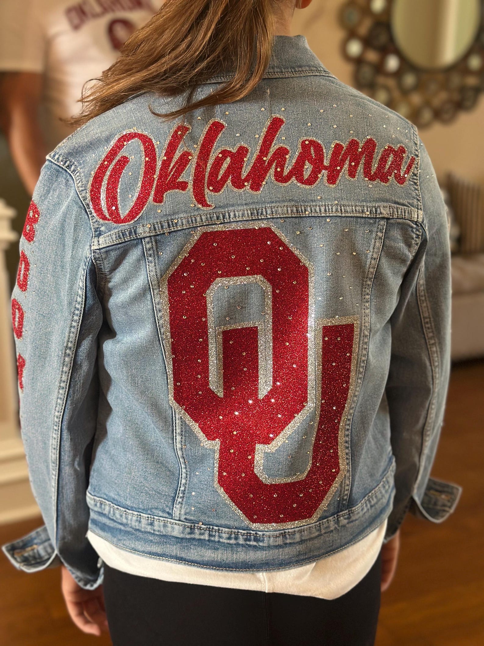 Custom Jean Jacket Game Day Denim Jacket Custom Team Jacket Mom ...