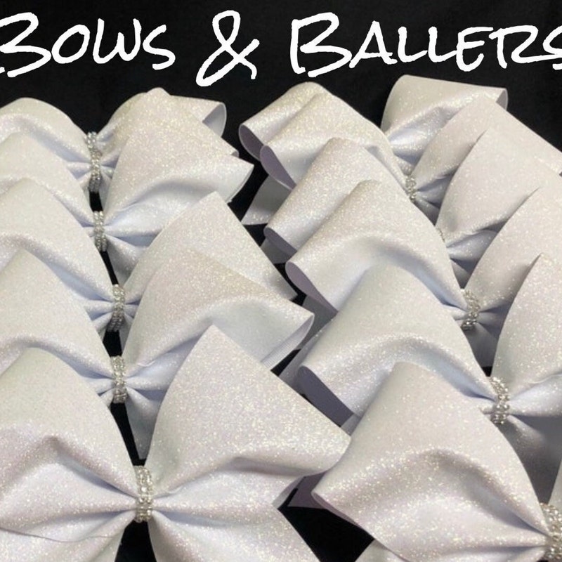 White Cheer Bow - Etsy