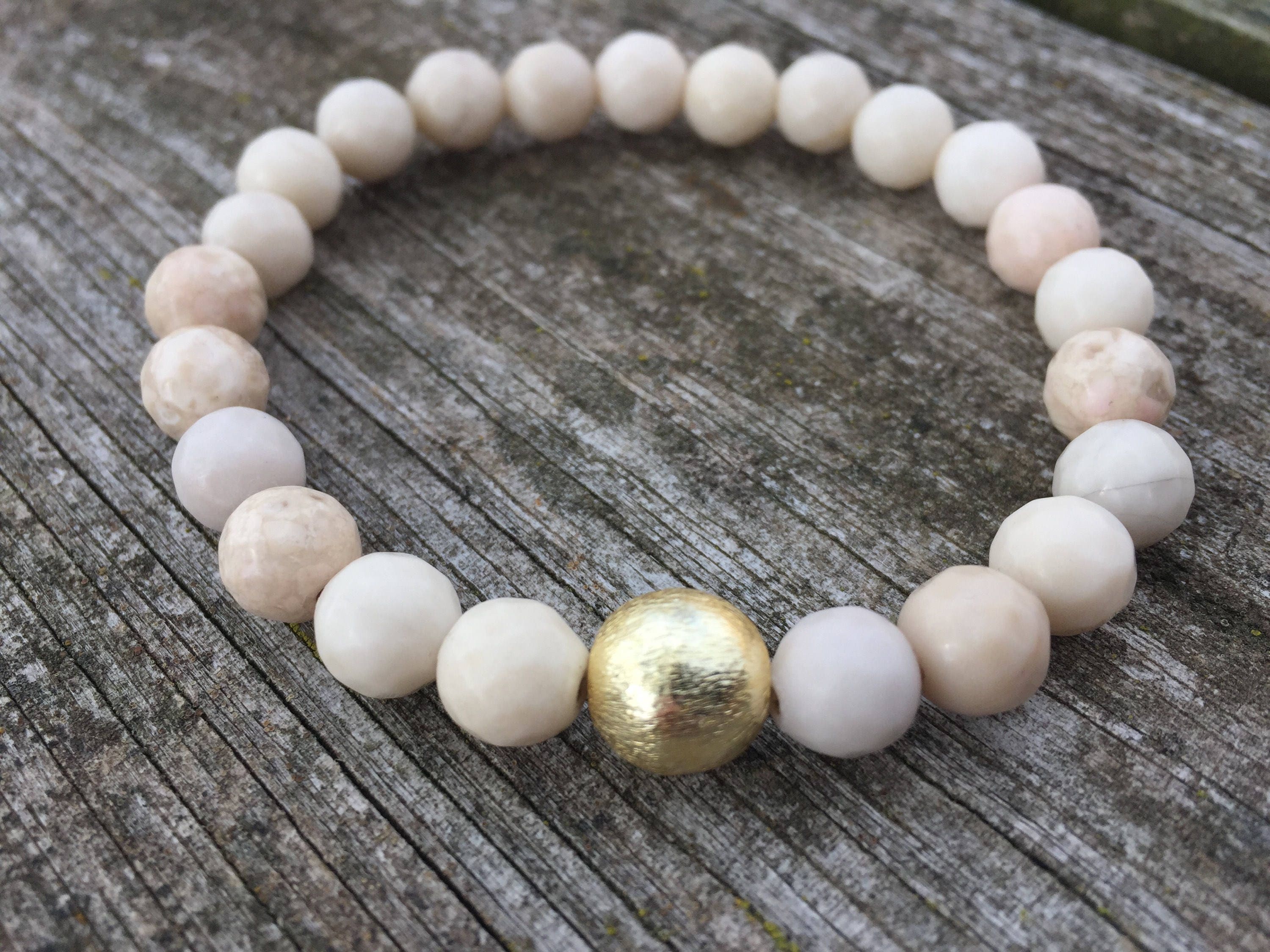 Sunstone Gold Bracelet Riverstone Gold Bracelet Sunstone - Etsy