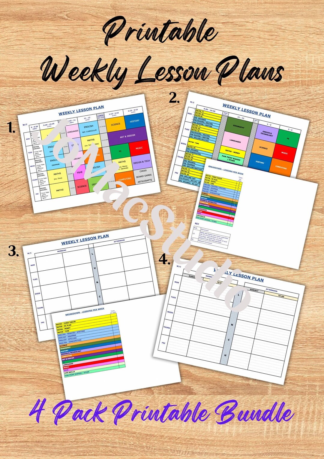 Weekly Lesson Plan PRINTABLE Workplan to Help Organise Your Child's ...