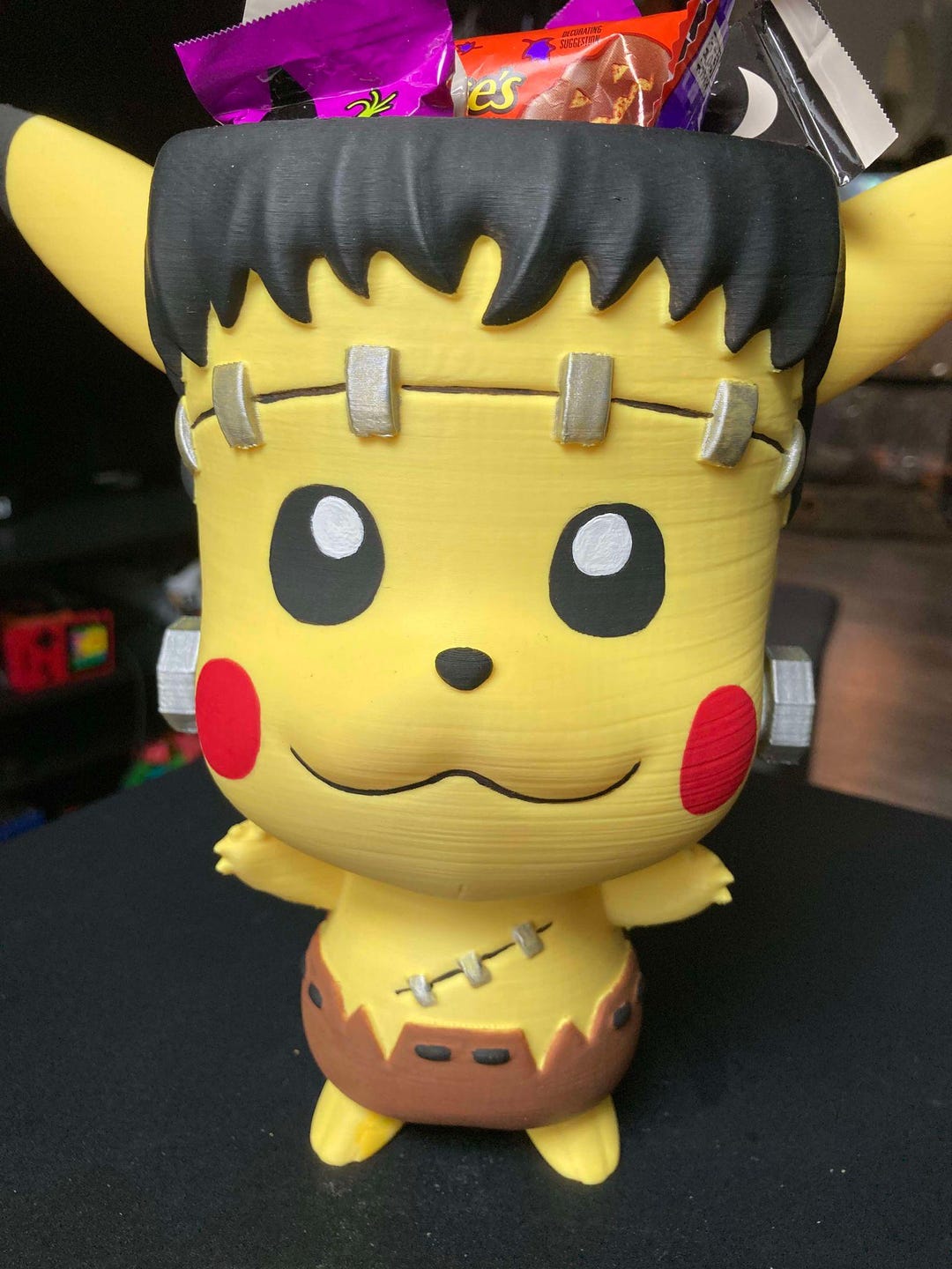 Pikachu Frankenstein Pokemon Halloween Candy Dish - Etsy