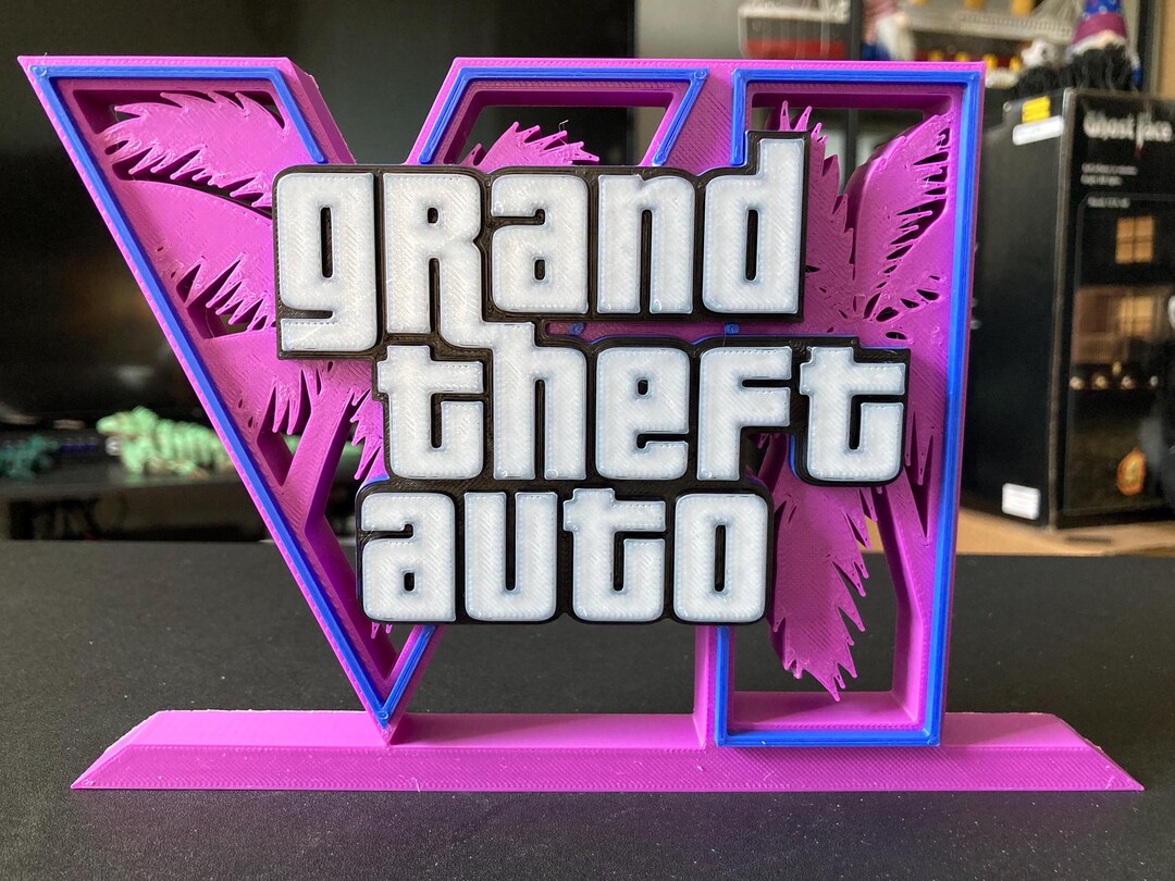 Grand Theft Auto 6 GTA 6 Video Game Display Stand Sign Decor Artwork - Etsy