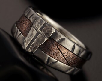 Rustic Mens Ring | Etsy