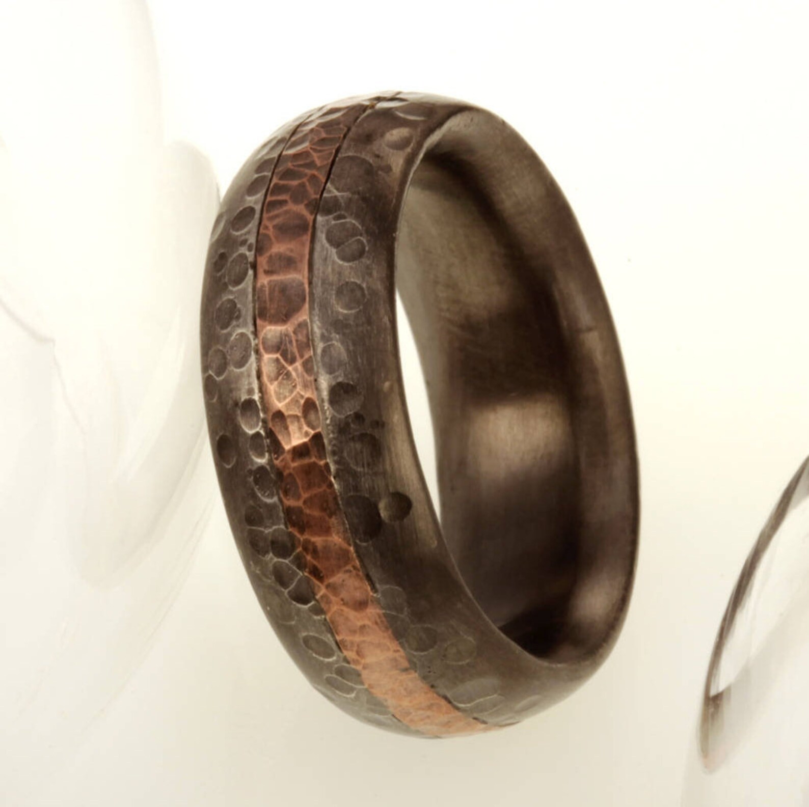 Rustic Men's Wedding Band Men's Wedding Ring Silver - Etsy