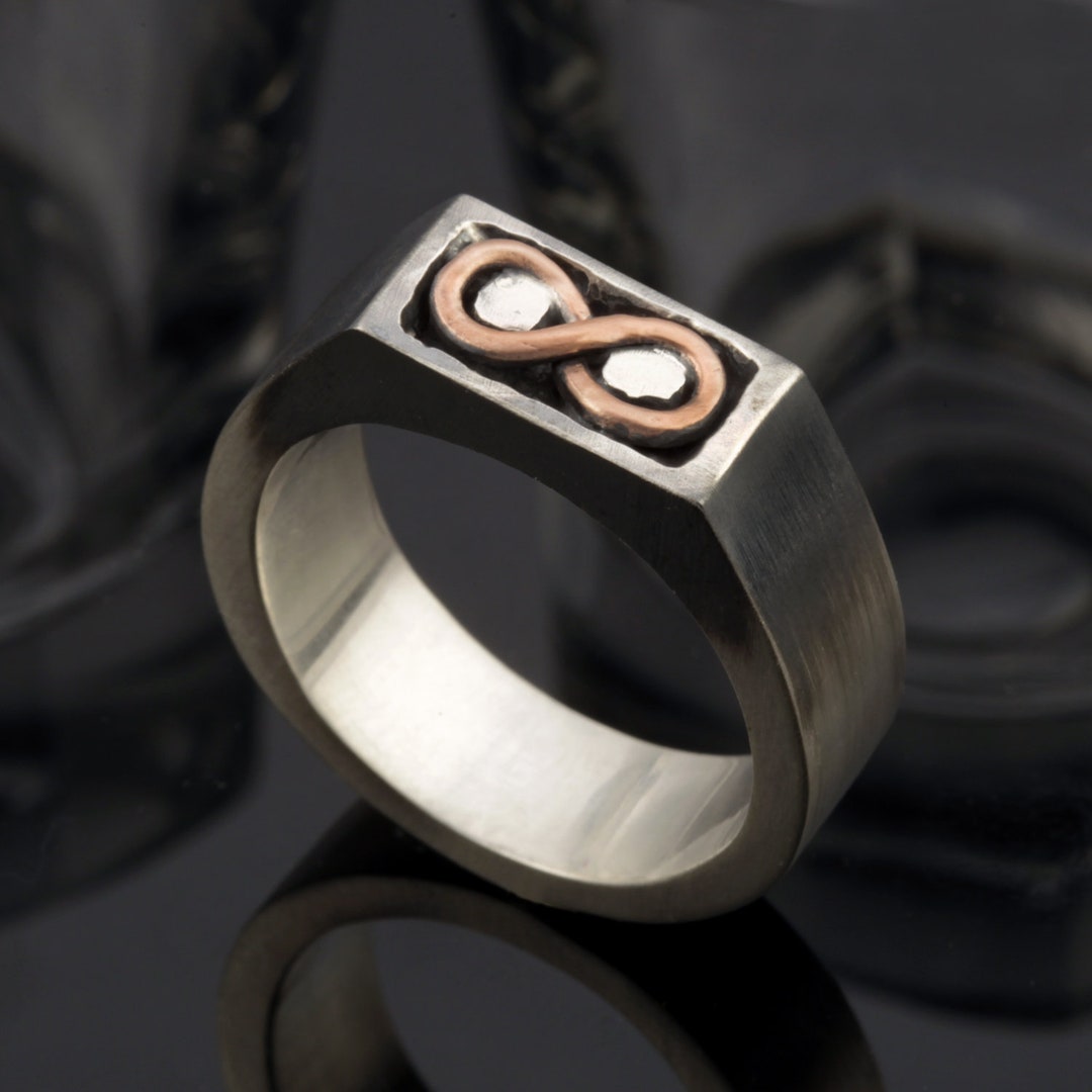 Mans Ring, Mens Wedding Band, Men Infinity Ring, Mens Promise Ring ...