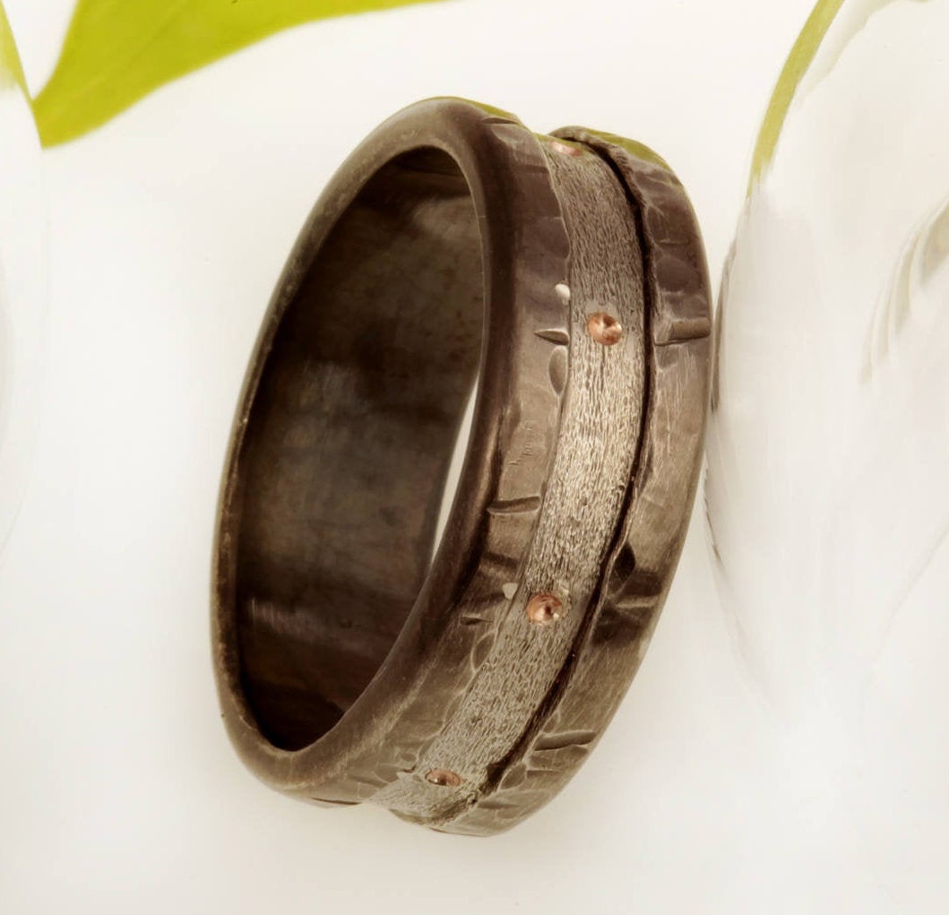 Mens wedding band Mens wedding ring unique promise ring for | Etsy