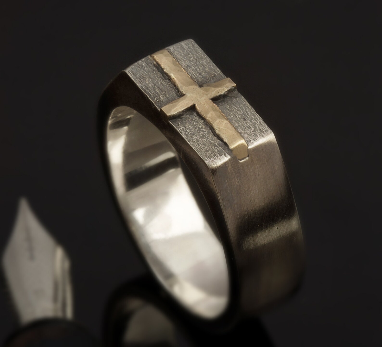 Mens Cross Ring Handmade Unique Ring Mens Jewelry - Etsy