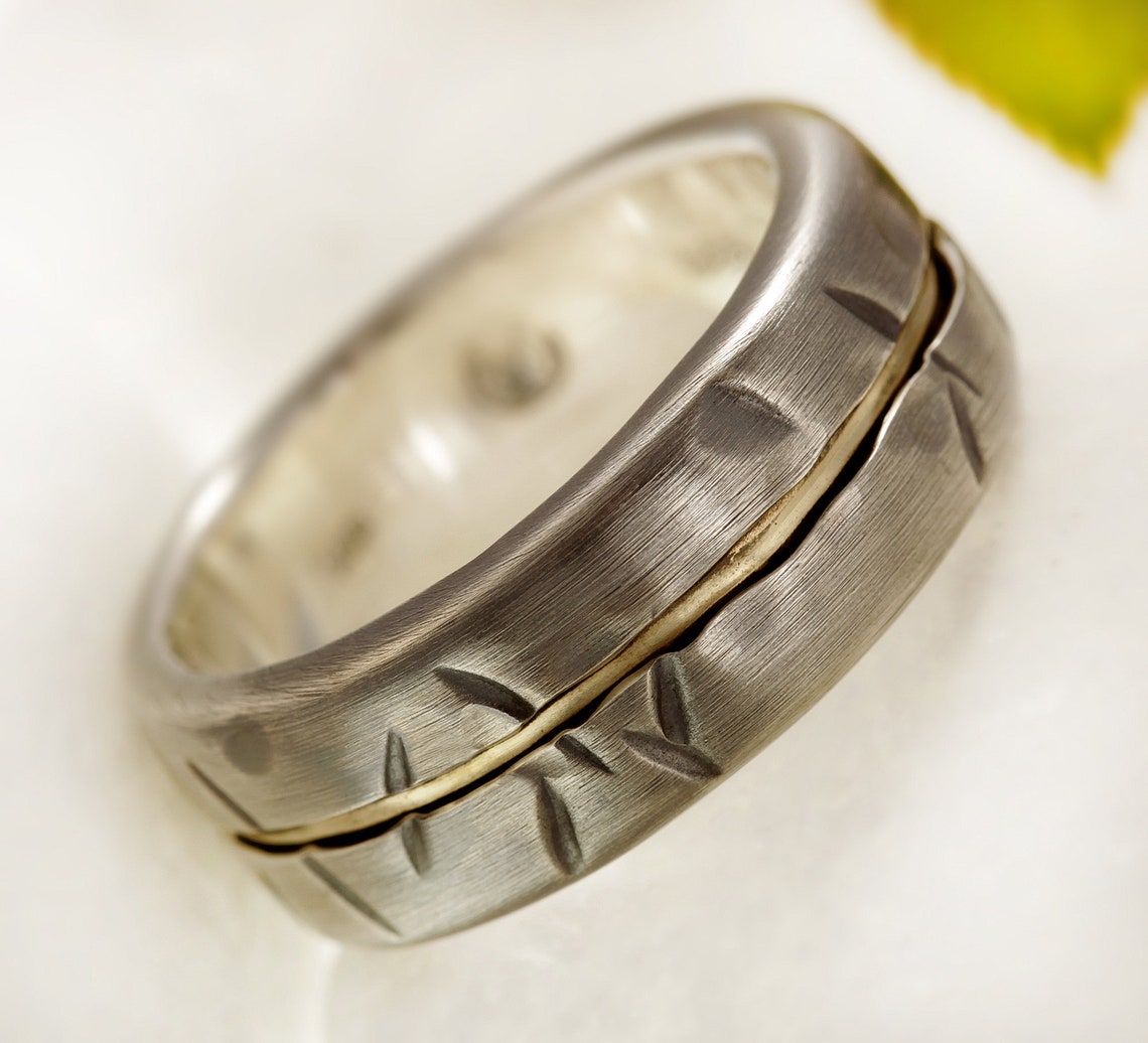 Rustic Men Ring Men 14K Gold Ring Men Engagement Ring - Etsy