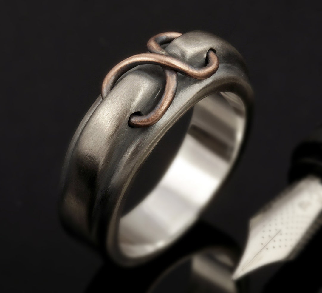 Mens Unique Ring, Sterling Silver Ring, Mans Engagement Ring, Rustic ...