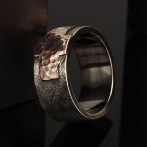 Mens Cross Ring, Rustic Mens Ring, Mens Wedding Band, Mens Ring, Unique ...