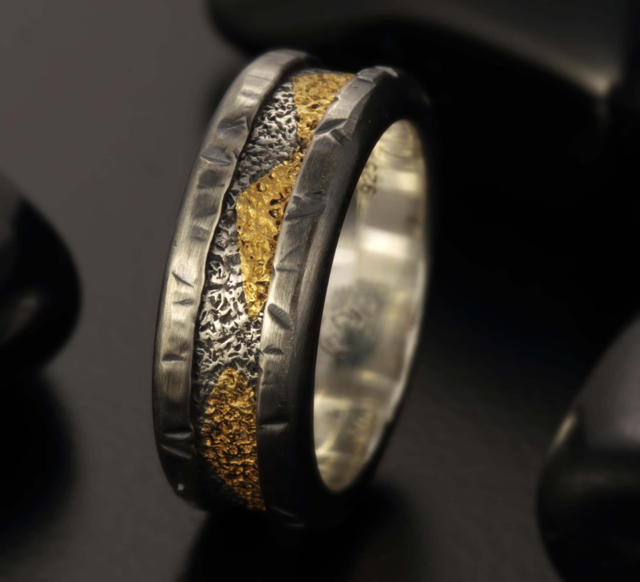 Man Rings Men Wedding Band 24K Gold & Silver Mens Wedding - Etsy