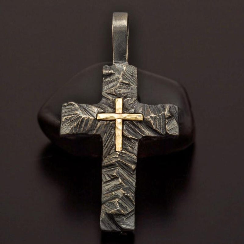 Rustic Cross Pendant - Etsy