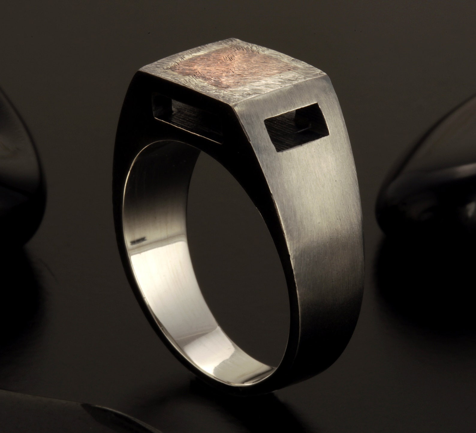 Mens Unique Design Signet Ring Square Signet Ring Mens Ring - Etsy