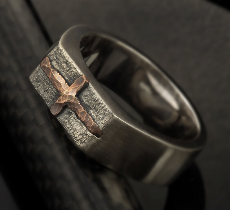 Mens Cross Ring Handmade Unique Ring Mens Jewelry - Etsy