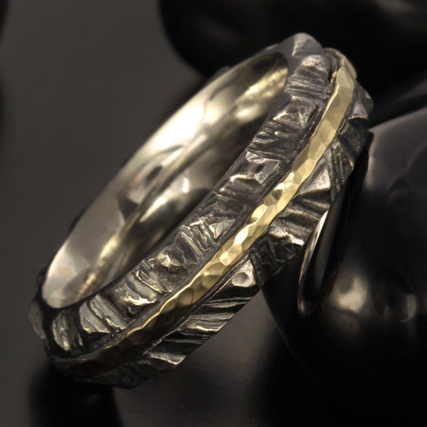 Rustic Wedding Band - Etsy