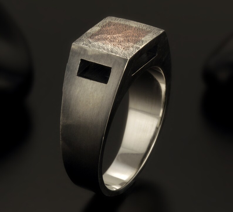 Mens Unique Design Signet Ring Square Signet Ring Mens Ring - Etsy
