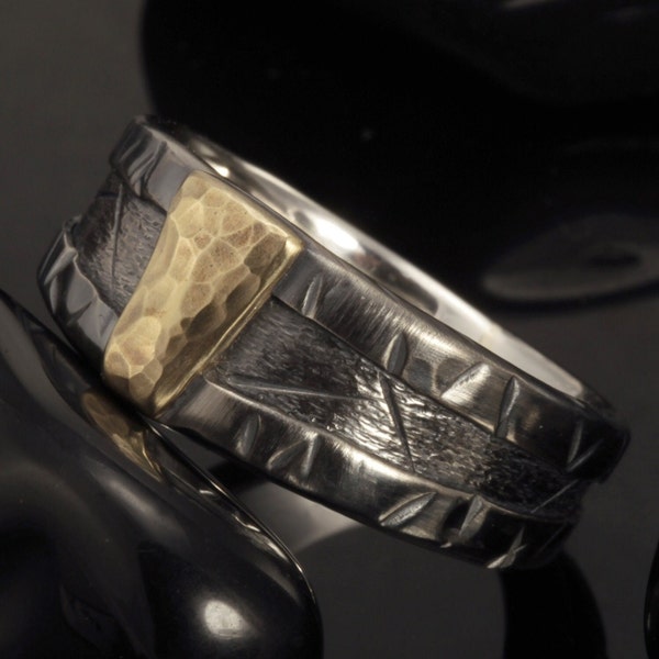 Rustic Silver Ring - Etsy