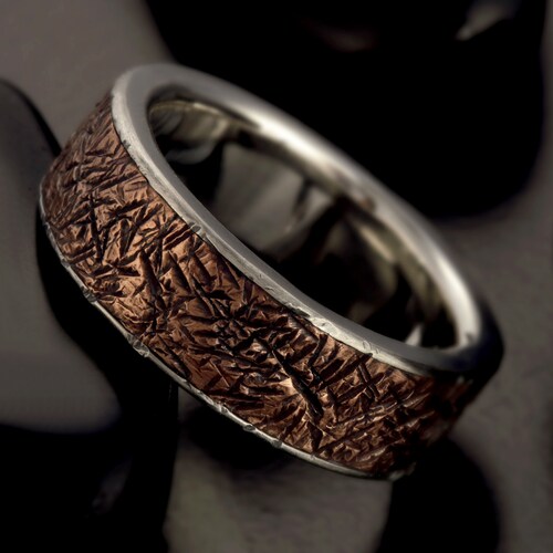 Men Wedding Band Handmade Unique Ring Rustic Wedding Ring - Etsy