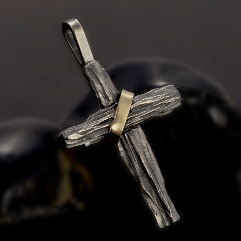 Rustic Cross Pendant - Etsy