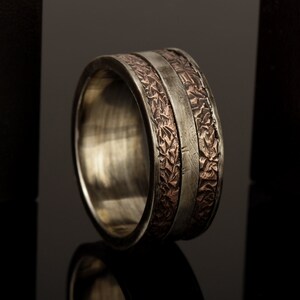 Rustic Men Band, Men Ring, Design Ring, Silver Copper Ring, , Men Gift ...