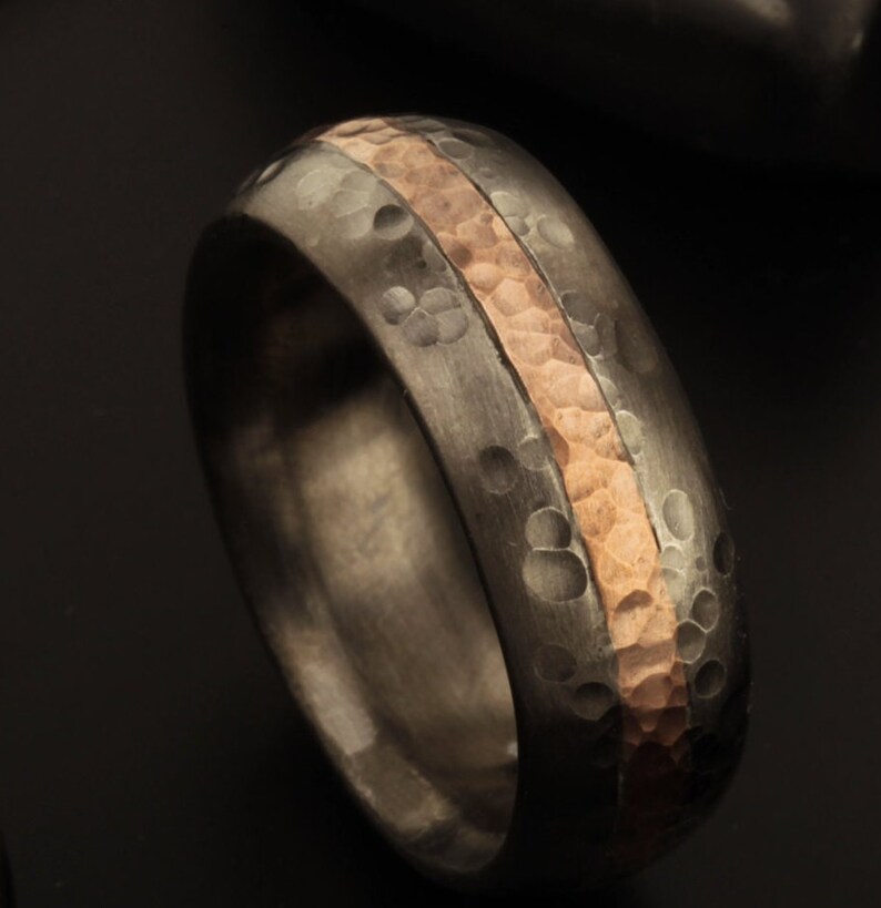 Rustic Men's Wedding Band Men's Wedding Ring Silver - Etsy