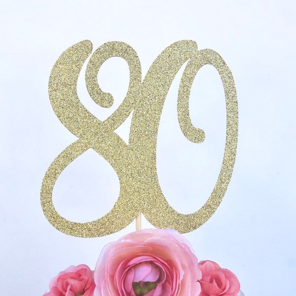 80 Cake Topper - Etsy