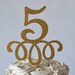 Glitter 5 Five Topper 5th Birthday Topper 5 Cake Topper - Etsy