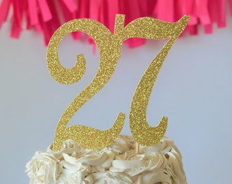 27 Cake Topper | Etsy