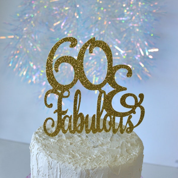 60th Birthday Topper - Etsy