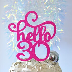Glitter Hello 30, Thirty AF Cake Topper, Dirty Thirty, 30 Cake Topper ...