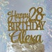 Happy 28th Birthday Personalized Name Cake Topper, Custom Cake Topper ...