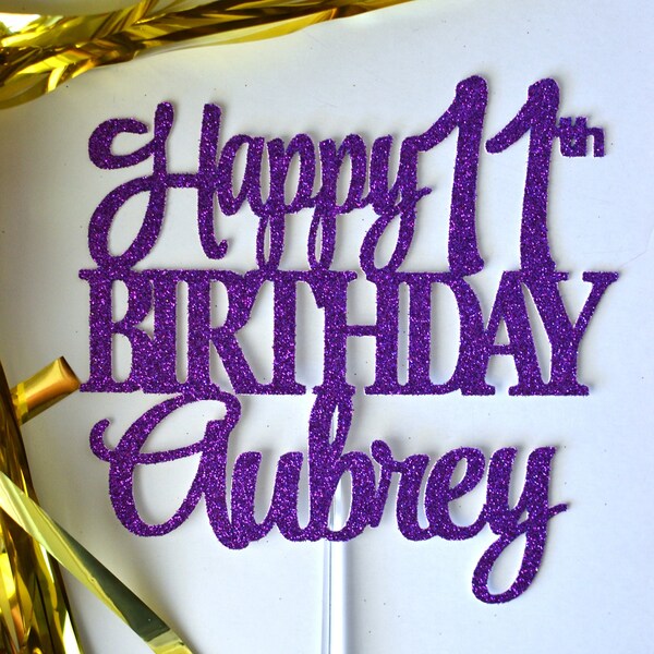 11th Birthday Cake Topper - Etsy