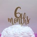 6 Months Cake Topper 1/2 Birthday Glitter Cake Topper Smash - Etsy