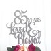 Glitter 85 Years Loved Blessed 85 Years Young Topper. Eighty | Etsy