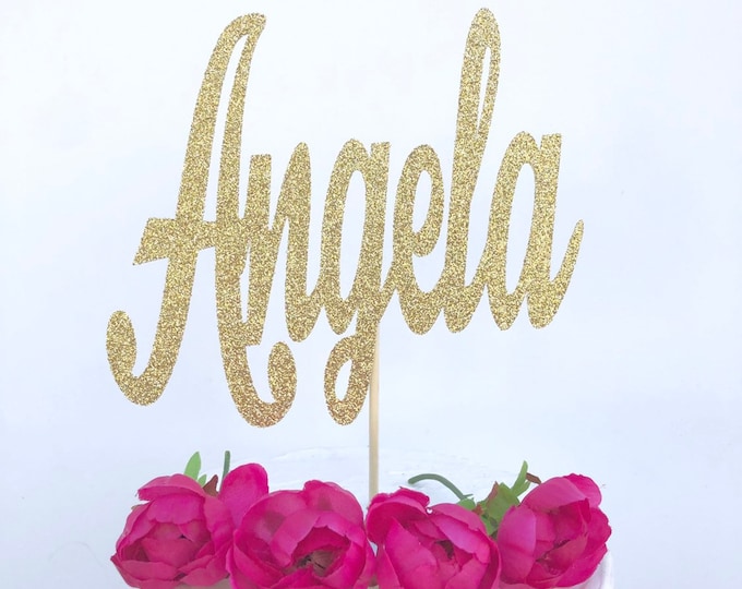 Personalized Glitter Name Cake Topper Custom Cake Toppers - Etsy