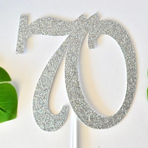 Glitter 70 Cake Topper. Seventy Cake Topper. 70th Birthday. Nana Topper ...