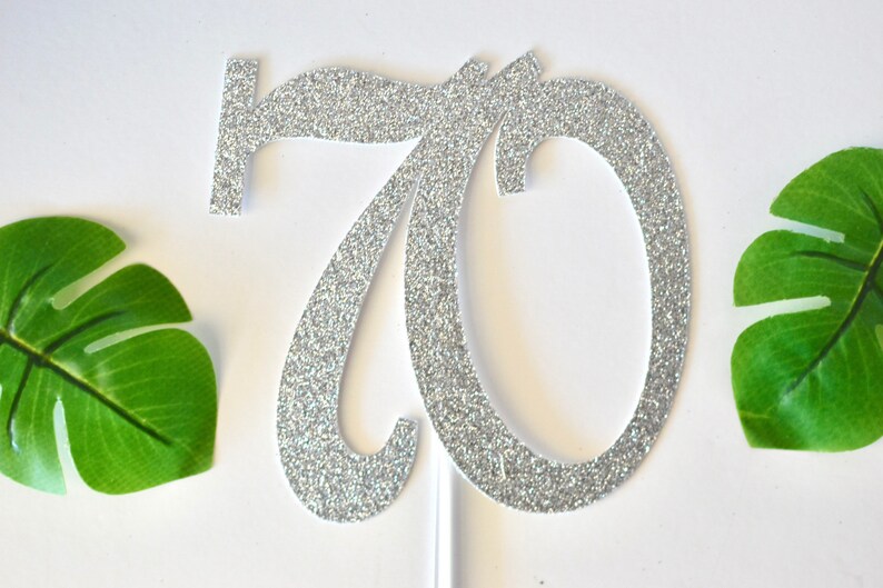 Glitter 70 Cake Topper. Seventy Cake Topper. 70th Birthday. Nana Topper ...