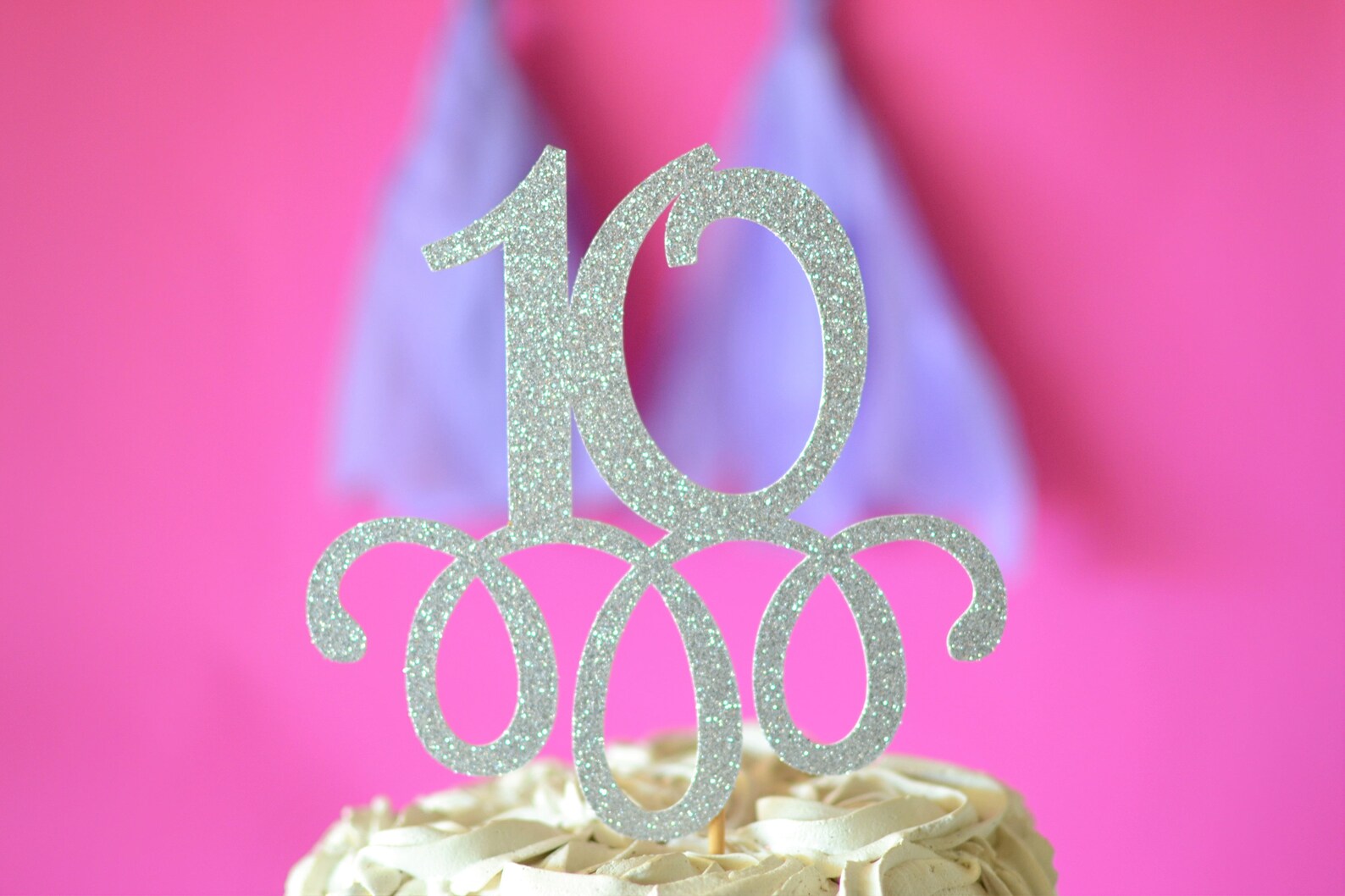 Glitter 10 Ten Cake Topper 10th Birthday 10 Year | Etsy