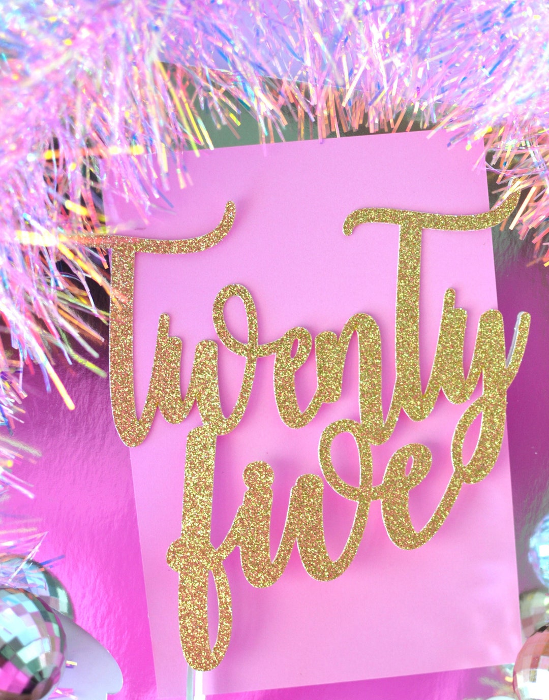 Glitter Twenty Five Topper 25th Birthday 25 Birthday Pick - Etsy