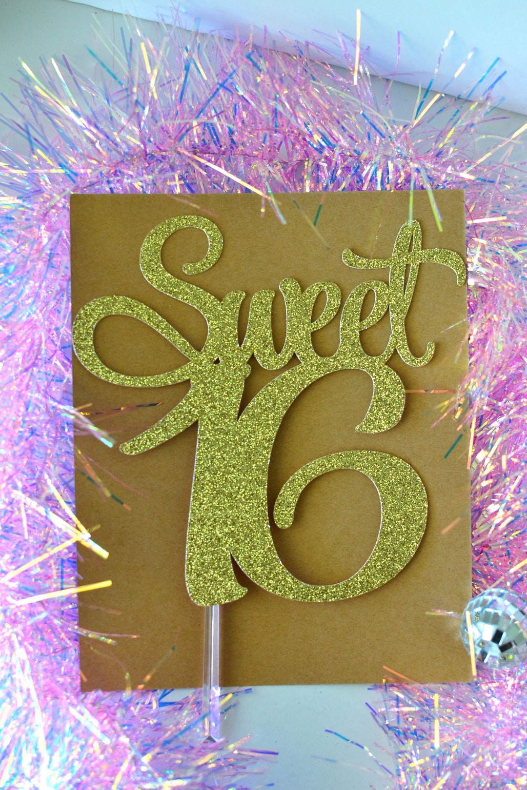 Glitter Sweet 16 Topper Sassy 16 Quarantine Birthday 16th - Etsy