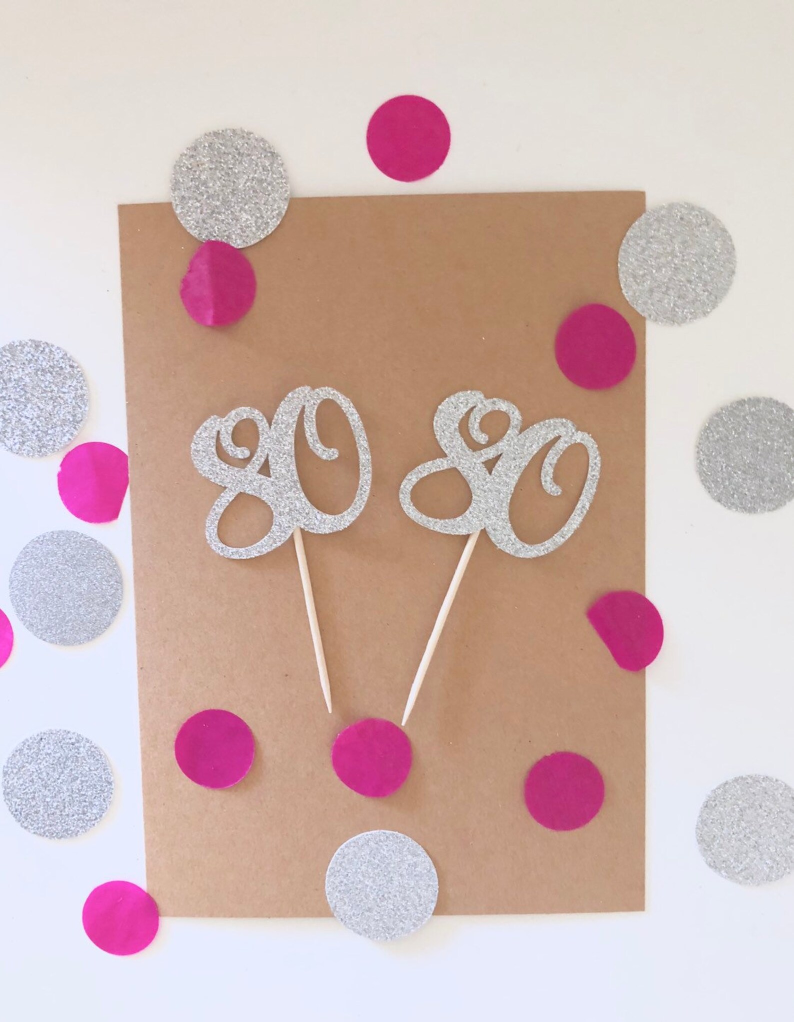 Glitter 80 Cupcake Toppers, 80 Topper, 80th Birthday Cake, 80 Birthday ...