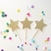 Glitter Twinkle Star Cupcake Toppers, Baby Shower Picks, Pink Star ...