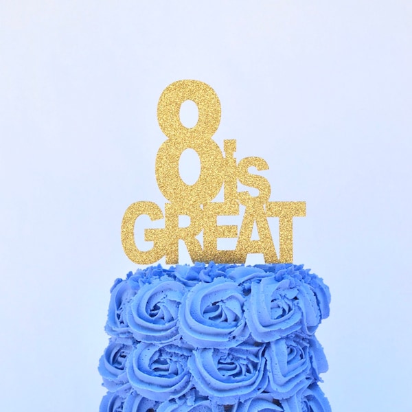 Eight is Great Cake Topper Svg - Etsy