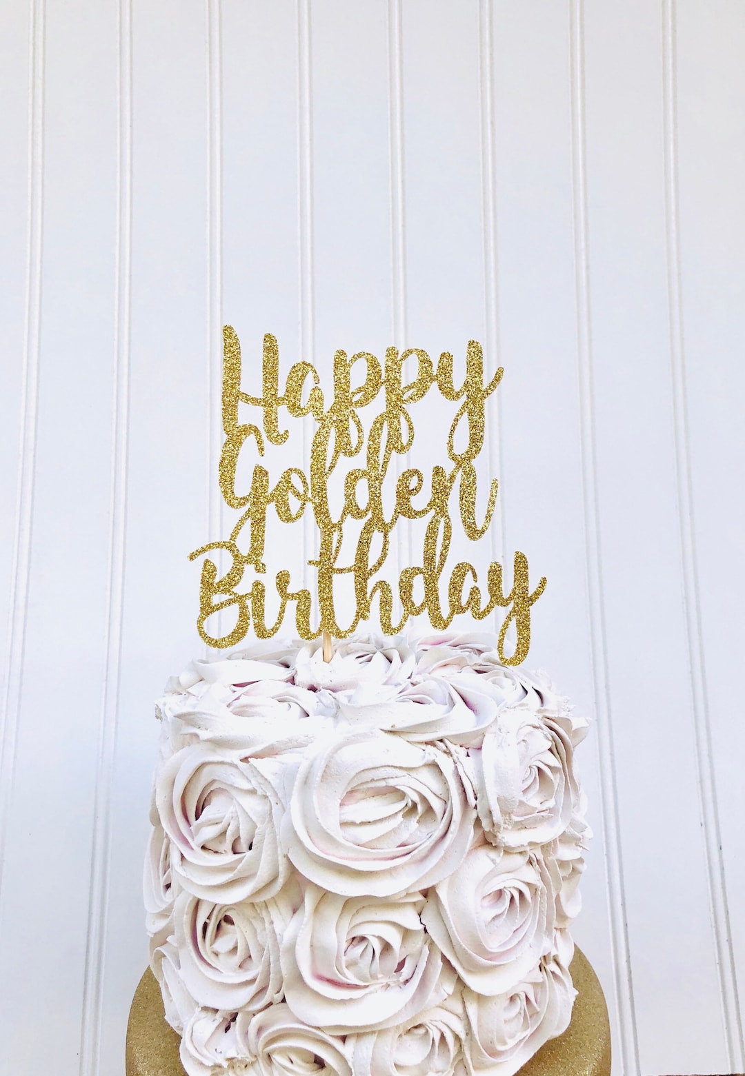Happy Golden Birthday Cake Topper, Happy Birthday, 30th Birthday, 1st ...