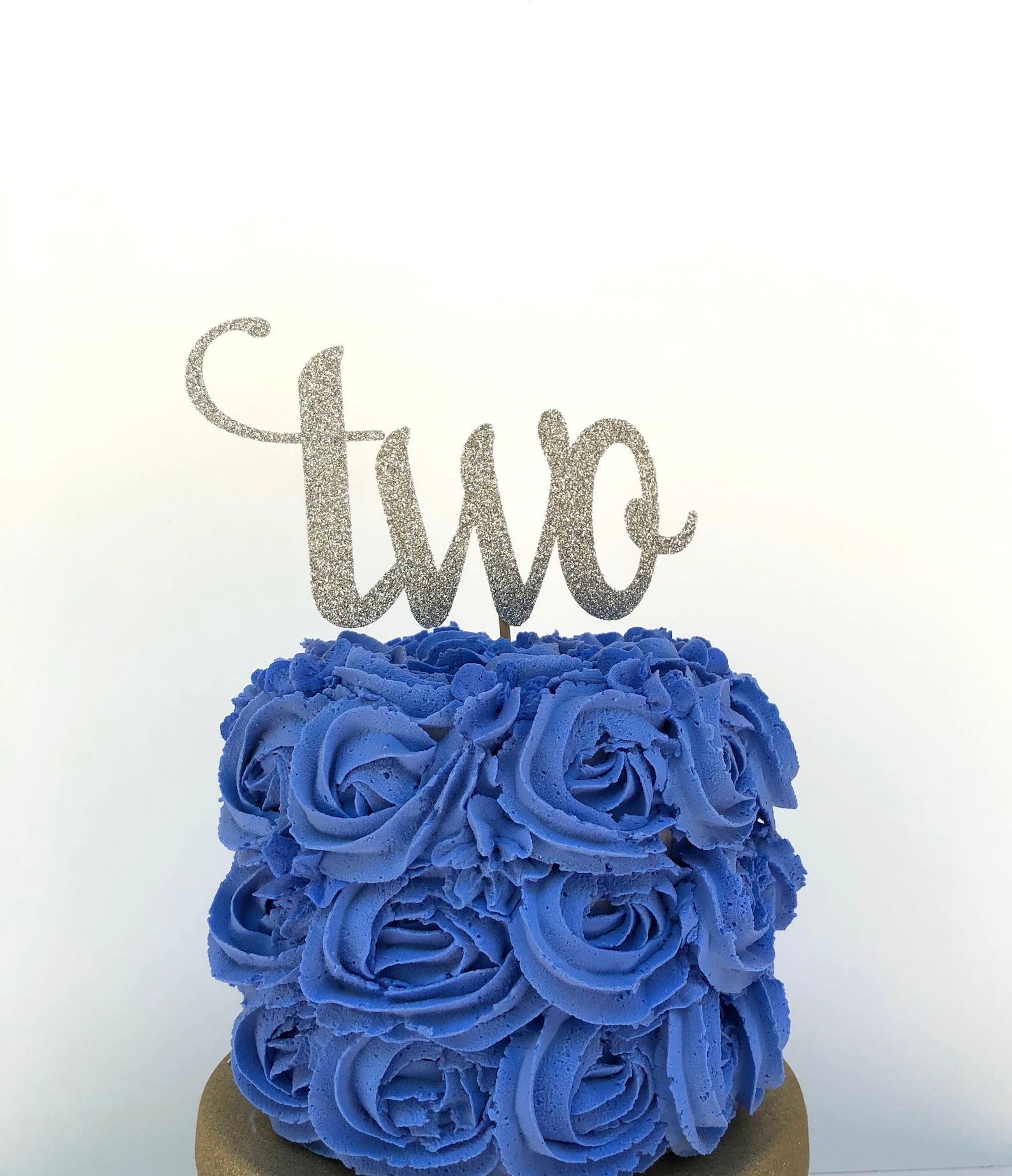 Glitter two Cake Topper 2nd Birthday Topper Two | Etsy