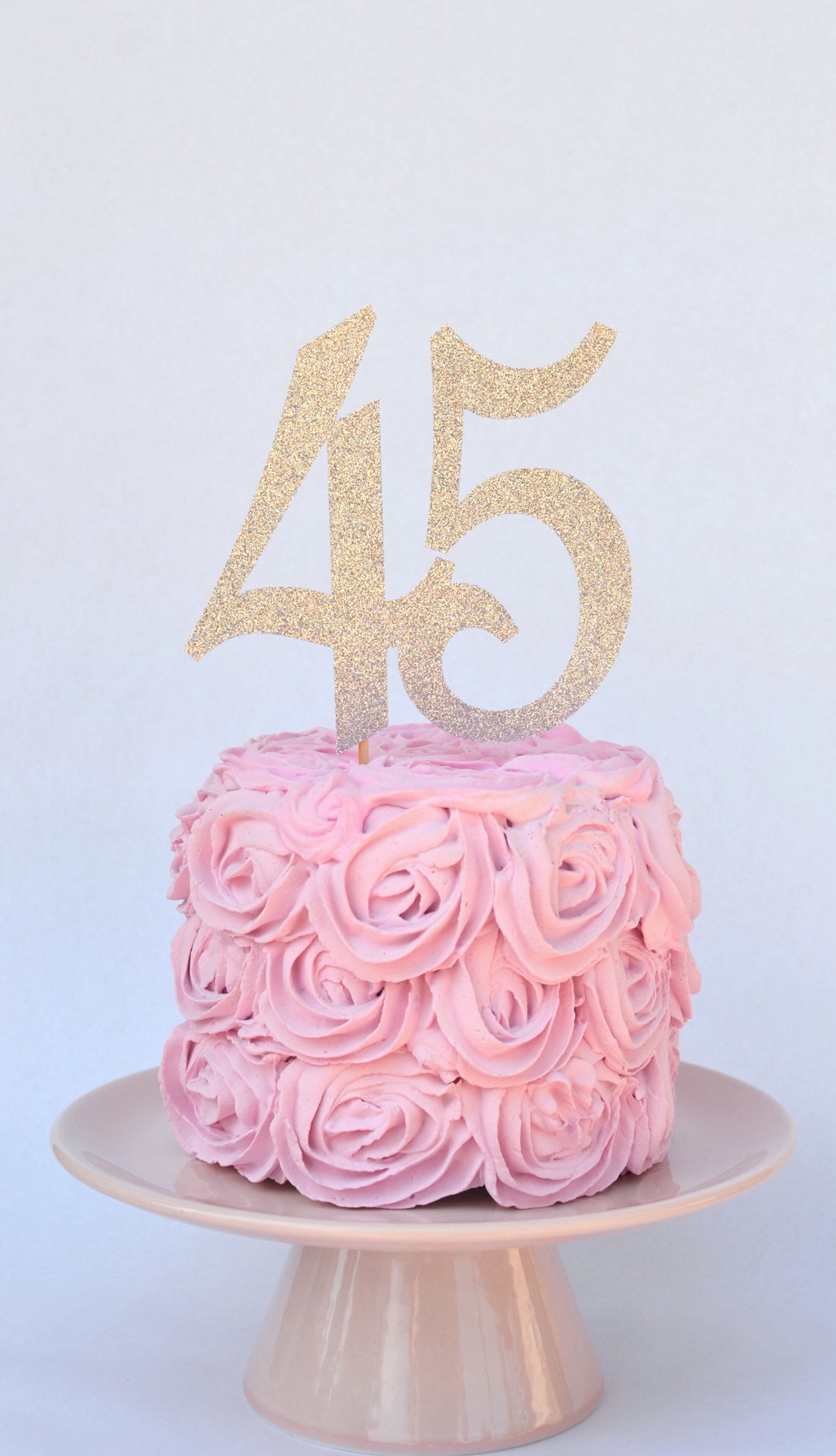 Glitter 45 Topper, 45 Cake Topper, Big 45, 45th Birthday, 45 Birthday ...