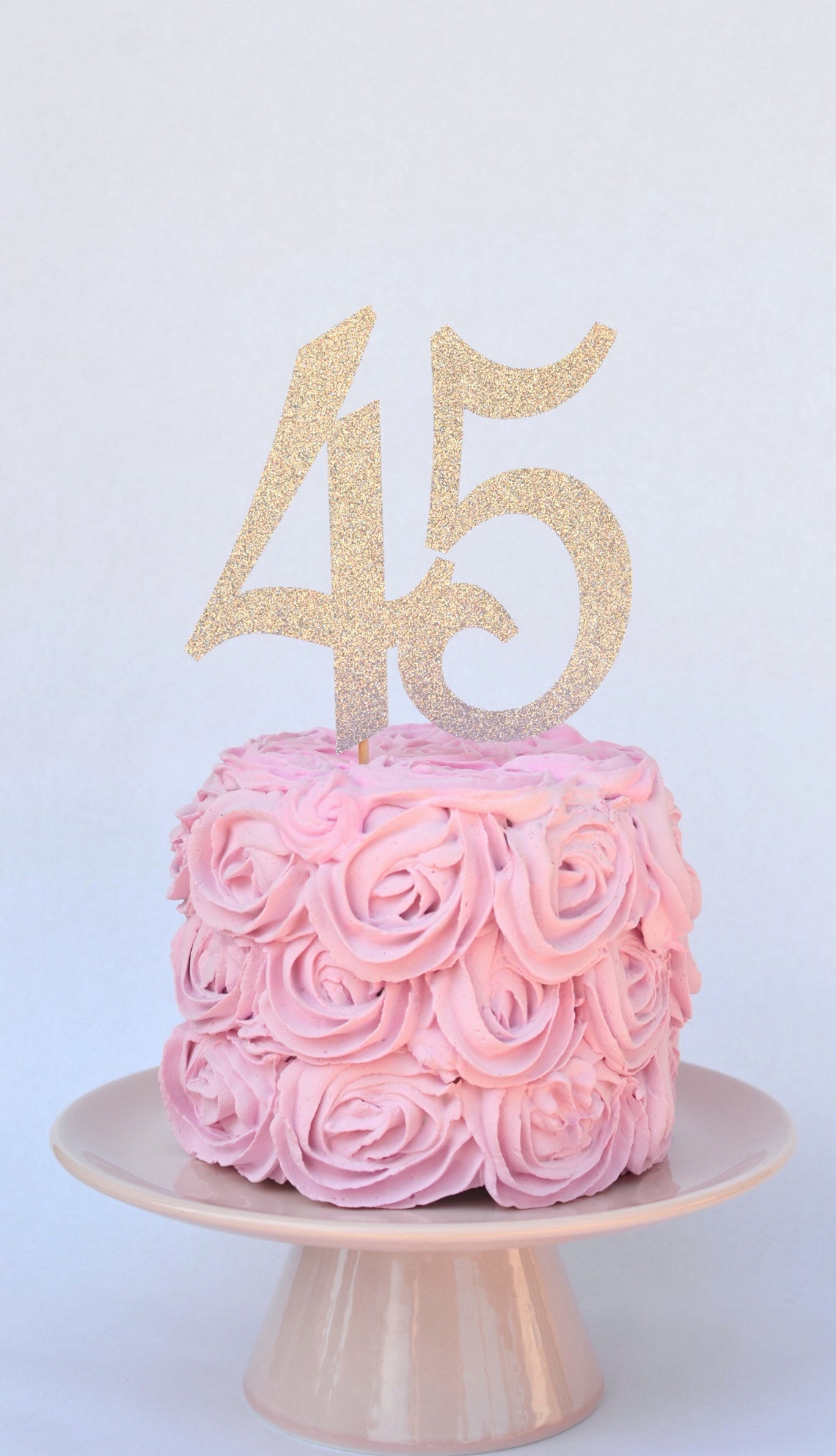 Glitter 45 Topper, 45 Cake Topper, Big 45, 45th Birthday, 45 Birthday ...