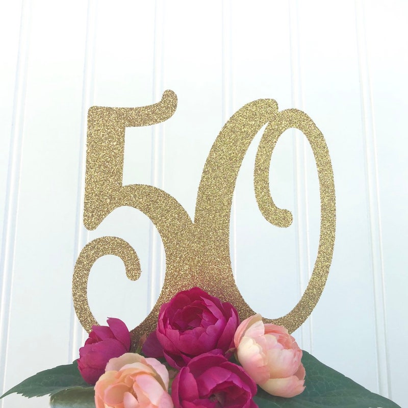 50 Cake Topper - Etsy