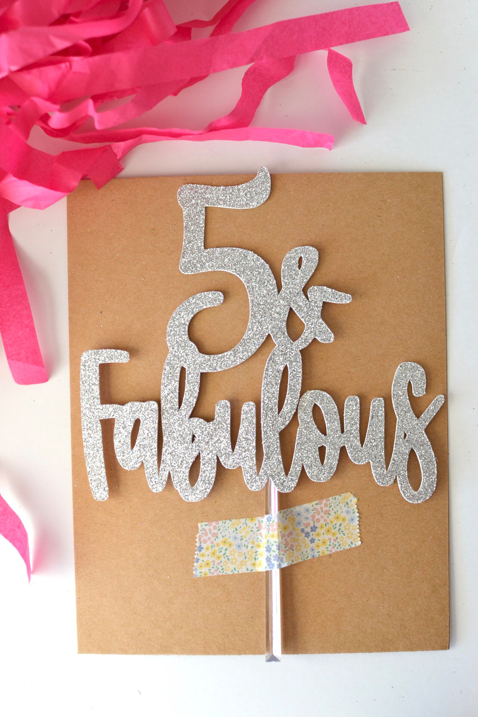 5 & Fabulous, Five Cake Topper, 5th Birthday Topper, 5 Cake Topper ...