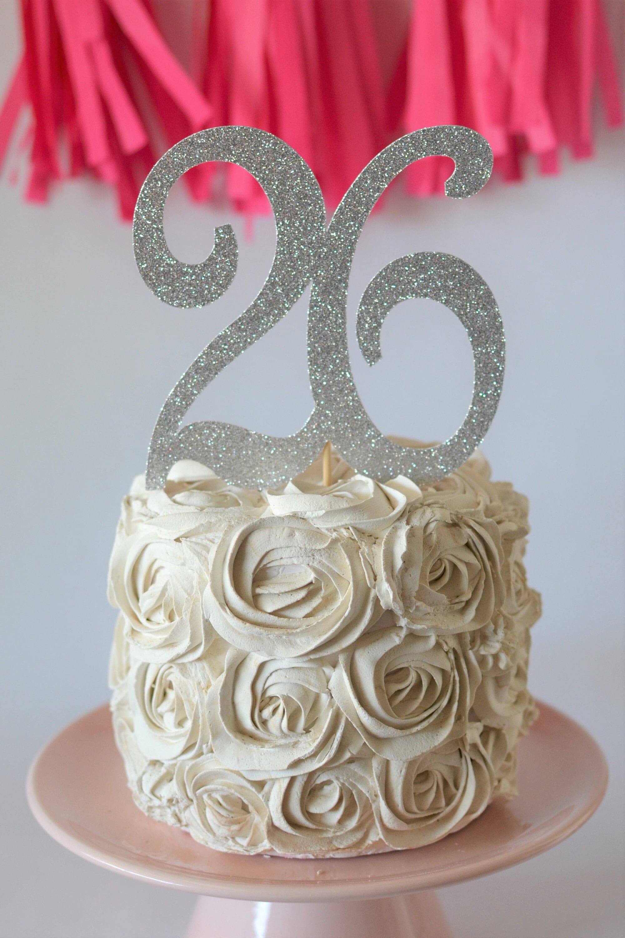 Glitter 26 Twenty Six Cake Pick Topper 26th Anniversary - Etsy